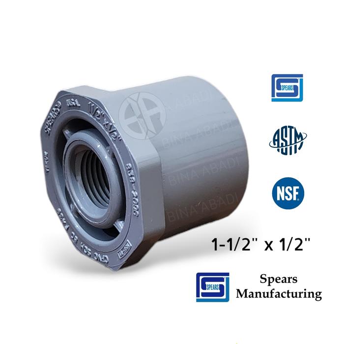 Jual Reducer Bushing CPVC Size 1-1/2 x 1/2 Inch SCH80 SpigxFipt ANSI SPEARS - Kota Tangerang ...