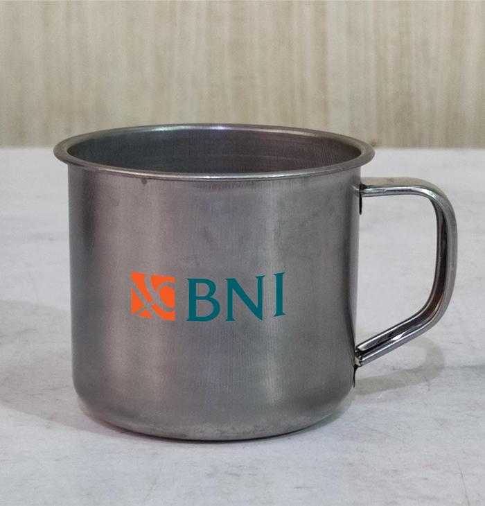 Jual Custom Mug Stainless Souvenir Desain Logo BANK BNI / Mug Custom ...