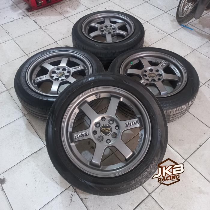 Jual VELG SECOND TE37 (VOLK RAYS) RING 16X7 H8X100-114'3 + BAN 185/60 ...
