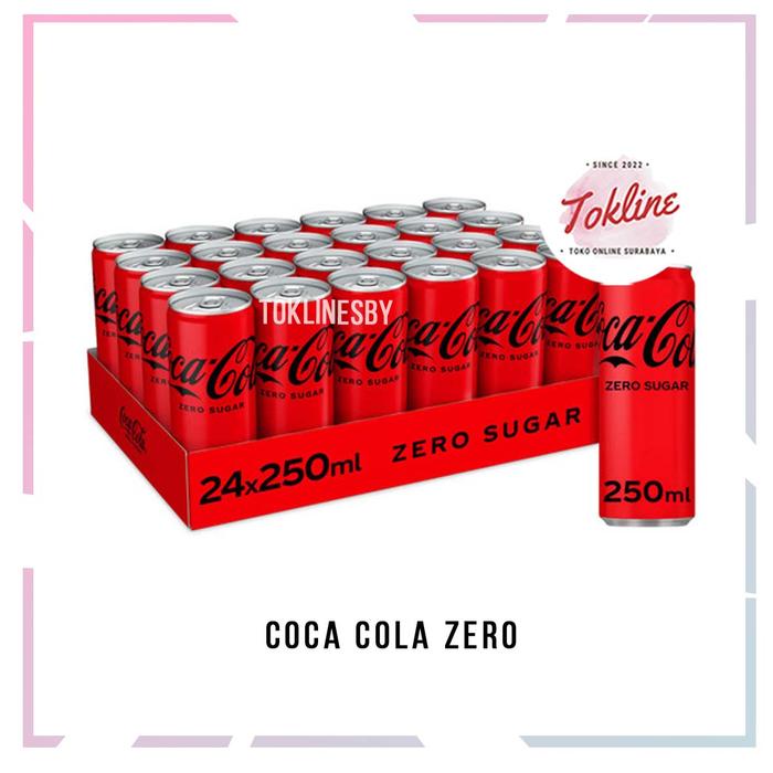 Jual [ 1 KARTON ISI 24 KALENG ] COCA COLA ZERO COCACOLA 250ml - Kota ...