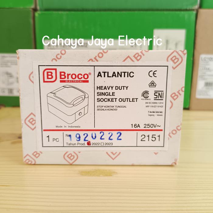 Jual Stop Kontak Outdoor Broco Atlantic Heavy Duty Single 16A 250V ...
