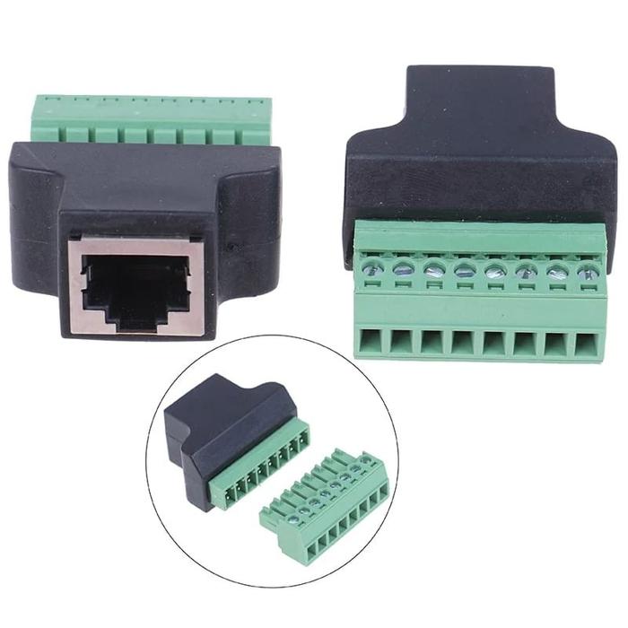 Jual Adapter Connector Ethernet RJ45 Female / Male to 8 Pin - RJ45F to ...
