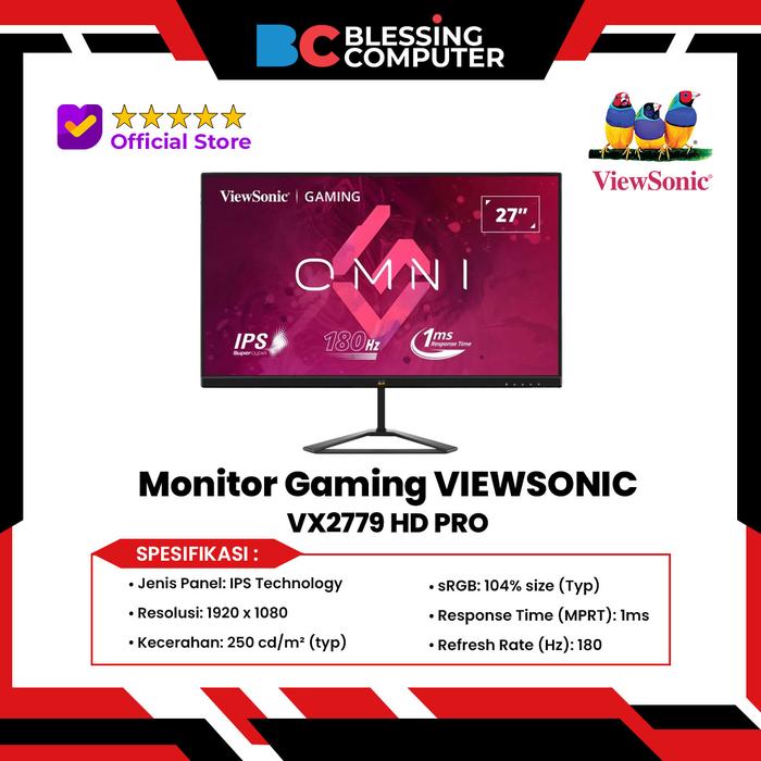 Promo Monitor Gaming VIEWSONIC VX2779 HD PRO IPS FHD 180Hz 1ms Cicil 0% 3x - Kota Denpasar ...