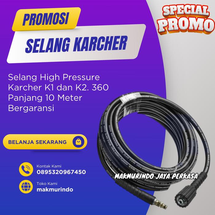 Jual selang high pressure karcher K1 dan K2 360 panjang 10 meter murah ...