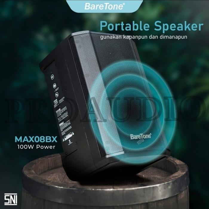 Jual Speaker Portable Baretone MAX08Bx MAX 08BX MAX 08 BX 8 Inch 100 Watts - Kota Medan ...