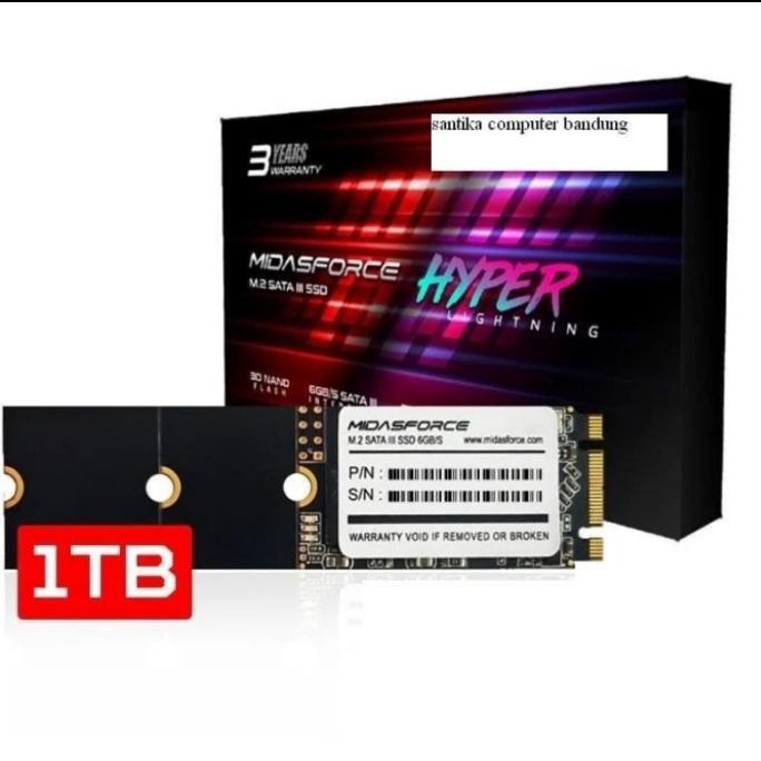 Jual ssd midasforce hyper lightning 1 tb 2280 m.2 sata III - Kota ...