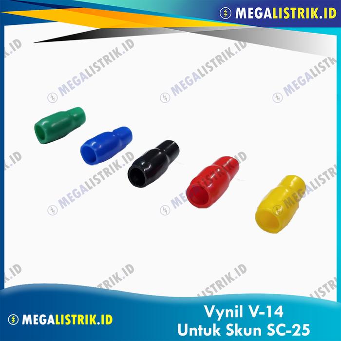 Jual Vinyl Skun 16mm V-14 / Vinil Skun Kabel SC 16 mm V14 / End Cap ...