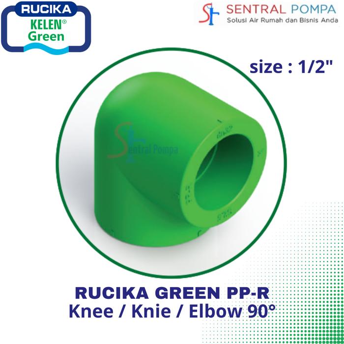 Jual Knee Knie Keni L PPR 1/2" Inch DN 20 mm Elbow 90 Rucika Green Tigris - Kota Bandung ...