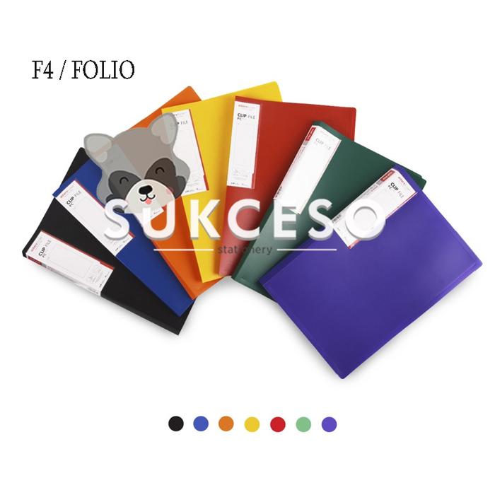 Jual Inter X Folder Clip File Folio F4 / Map Klip Jepit Folio - Black ...
