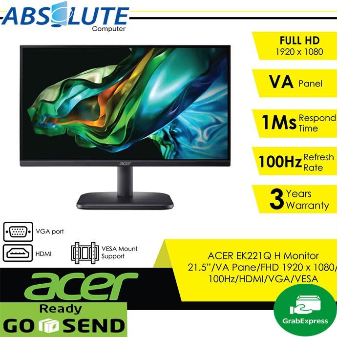 Jual Acer EK221Q 100Hz 1ms 22" Frameless VA EK 221Q 221 Q Monitor LCD ...