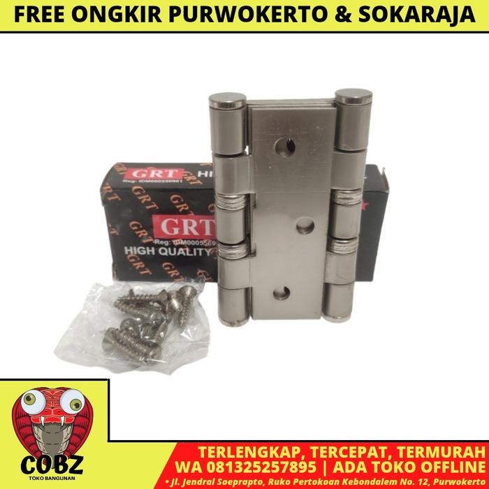 Jual 3 IN / GRT Engsel Kupu Kupu Pintu Jendela Hinge Stainless Set ...