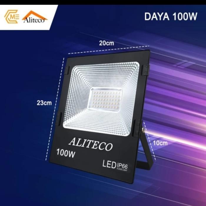 Jual ALITECO lampu sorot tembak led 50 100 200 300 500 watt jalan outdoor - ALITECO 100 WAT ...