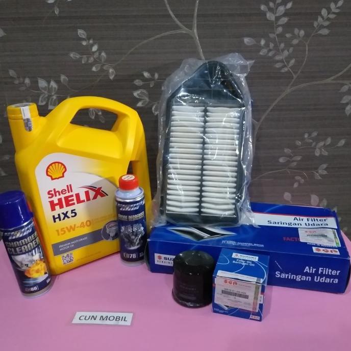Jual Paket oli mesin Shell HX5 15W-40 APV lama, APV Arena ada 5 item ...