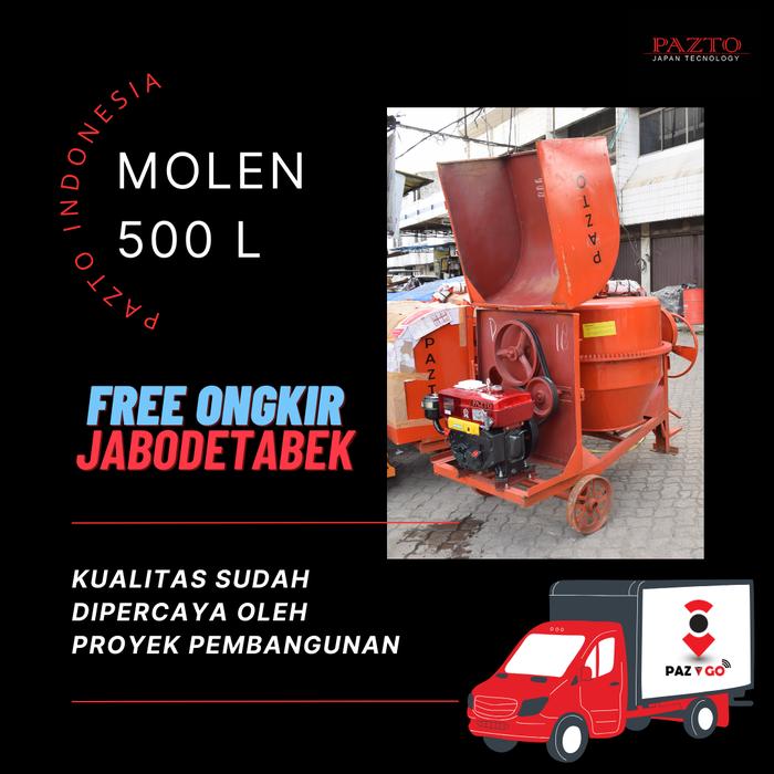 Jual MESIN MOLEN PENGADUK SEMEN 500 LITER DIESEL 8PK Jakarta Barat jual-mesin-molen-pengaduk-semen-500-liter-diesel-8pk-jakarta-barat