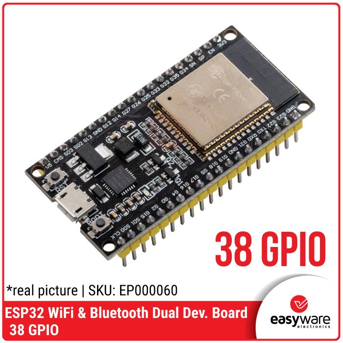Jual ESP32 ESP-32S NodeMCU MicroUSB WIFI AND BLUETOOTH MODULE 38P 38 GPIO - Kota Bandung ...