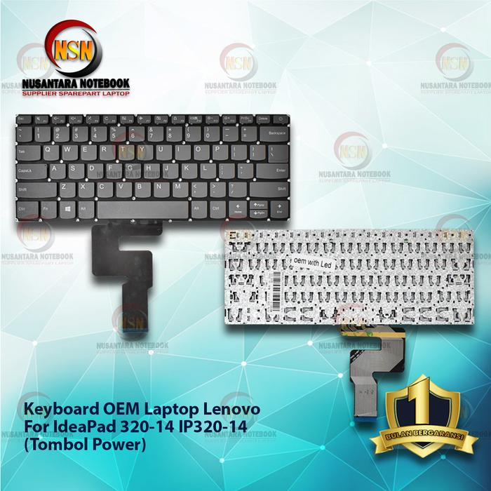 Jual Keyboard Laptop Lenovo IdeaPad 320-14 IP320-14 Hitam Socket Tengah ...