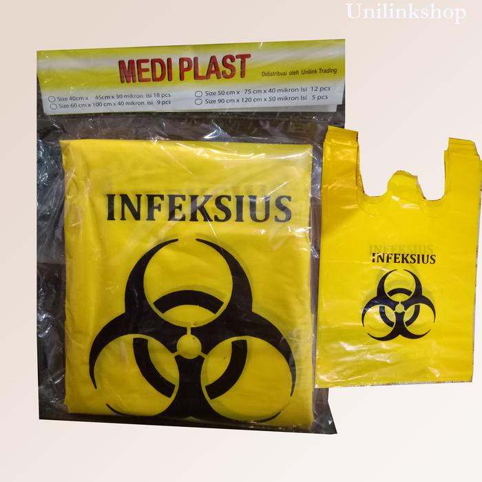Jual Kresek Sampah Medis & Limbah Industri Logo Infeksius 10 ltr (15 ...