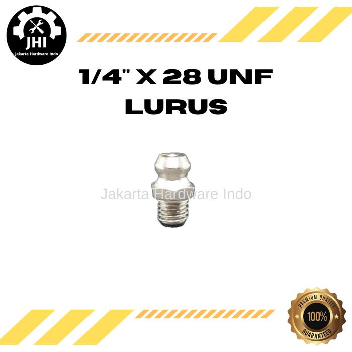 Jual NIPPLE GREASE LURUS 1/4*28 UNF NEPEL GREASE STEEL CHROME - Kota ...