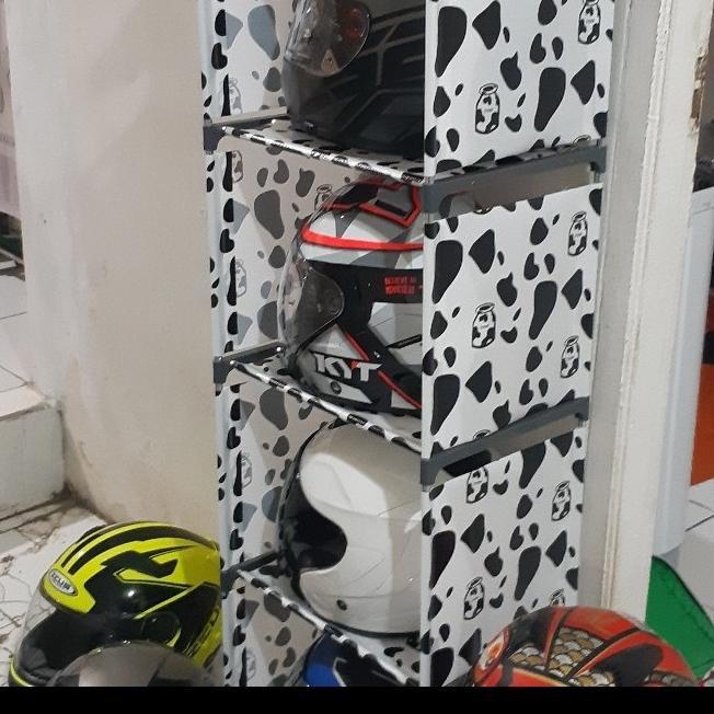 Jual Rak Helm Rak Susun Rak 5 Susun 4 Ruang Rak Pajangan Rak Portable ...