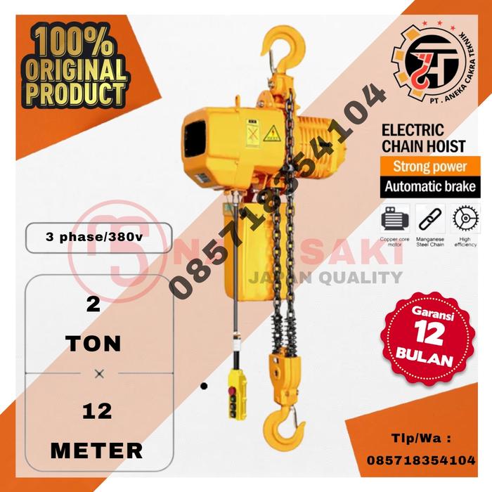 Jual Electric Chain Hoiat 2 Ton x 12 Meter 380Volt NAGASAKI JAPAN ...