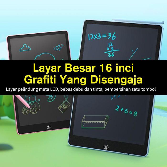 Jual Basike Lcd Writing Board 16â€ Drawing Tablet 16 Inch Papan Tulis ...
