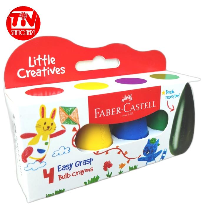 Jual Easy Grasp Bulb Crayon Faber Castell Little Creatives 4 colors ...