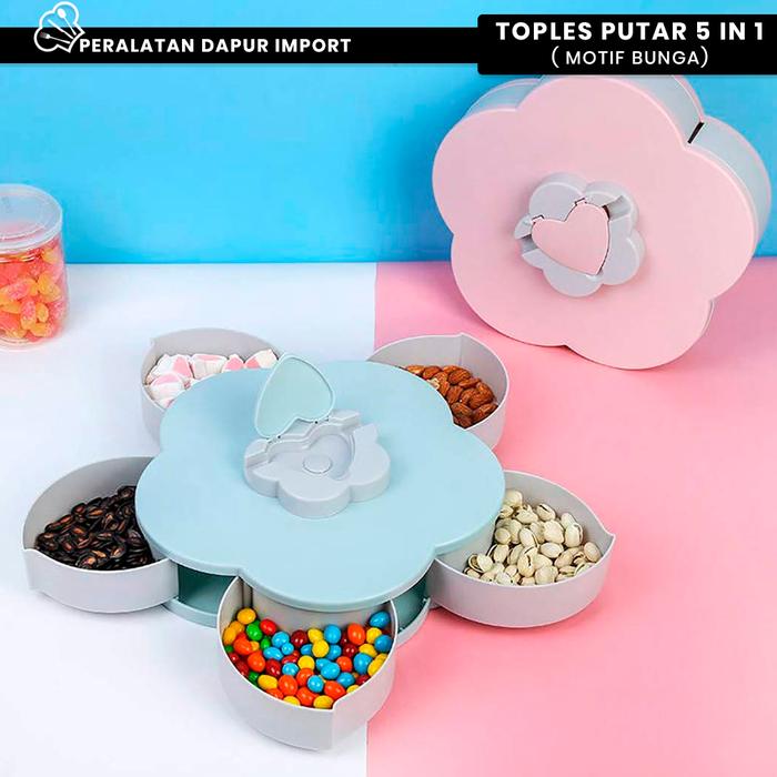 Jual Toples Bunga Putar 5 in 1 Wadah Kue Candy Box - Jakarta Utara ...