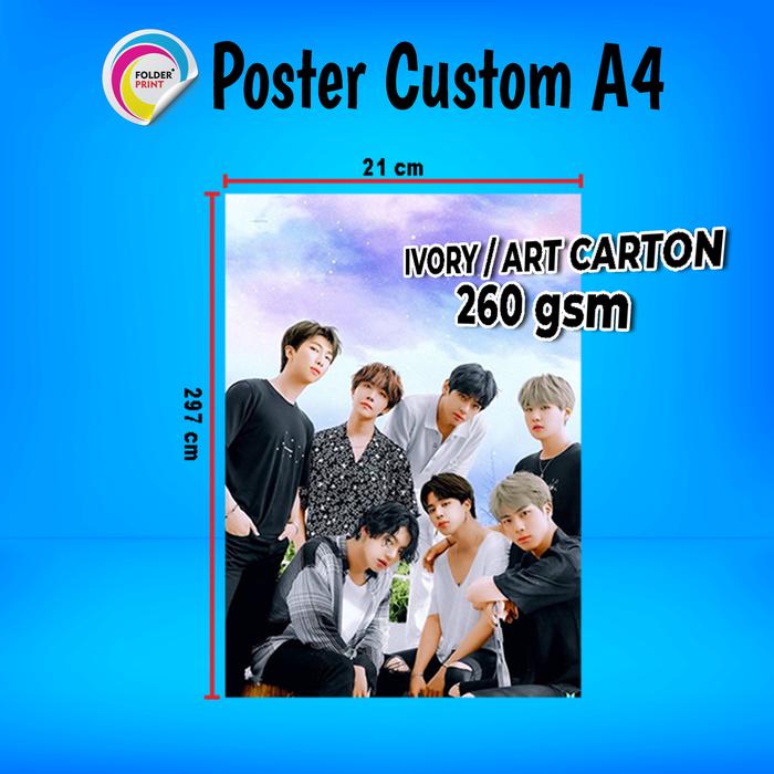 Jual Cetak Poster Custom A4 Glossy Art Karton 260 Gram - Jakarta Timur ...