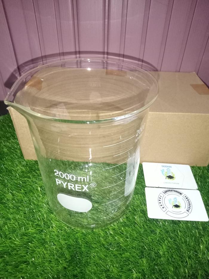 Jual Beaker glass, gelas kimia pyrex, 2000 ML - Kota Medan ...