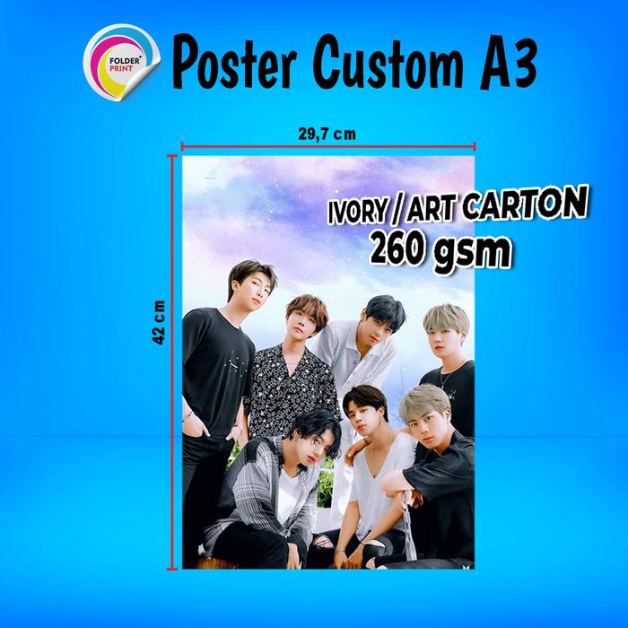 Jual Cetak Poster Art Carton A3+ Custom 260 Gsm - A3, Tanpa Laminasi ...