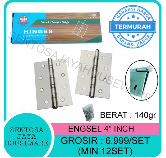 Jual ENGSEL PINTU 4 INCH / ENGSEL 4" INCH / ENGSEL JENDELA 4" INCH ...