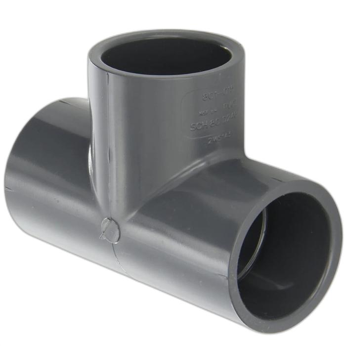 Jual Tee PVC 1-1/2 inch SCH80 Tee ANSI ASTM UPVC Sambungan Pipa PVC ...