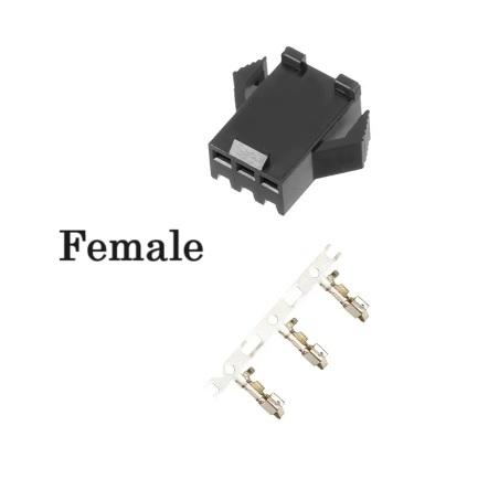 Jual Konektor SM JST 3Pin 2.5mm Pitch Male Female Plug Housing crimp Hitam - Female - Kab ...