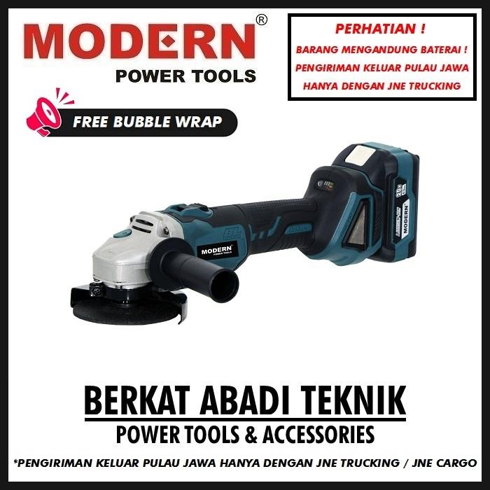 Jual MODERN M-23 Mesin Gerinda Tangan Cordless 4" 20V Baterai Gurinda ...