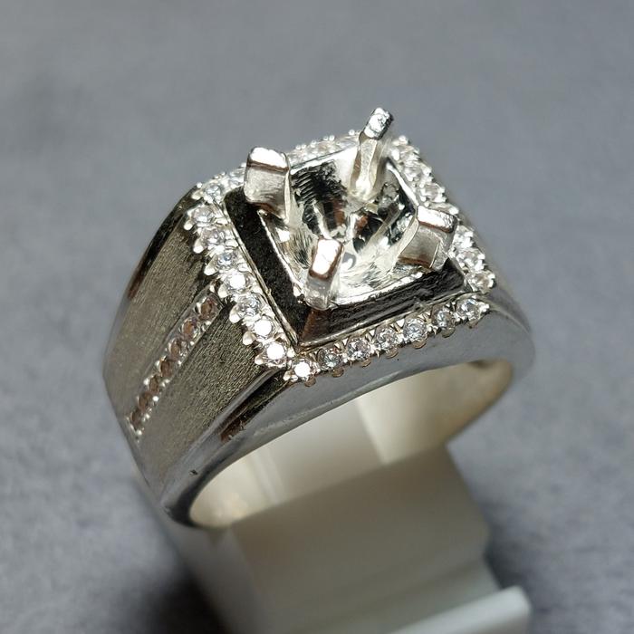 Jual Emban Cincin Perak Rangka Batu Permata Atau Berlian Moissanite ...