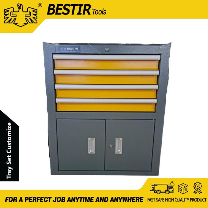 Promo Tool Box Kit Set Trolley Kabinet 4 Susun Laci 221 PCS BESTIR ...