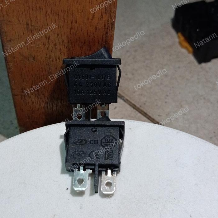 Jual 3683 rocker switch saklar lampu motor on off gepeng 2 pin kaki ...