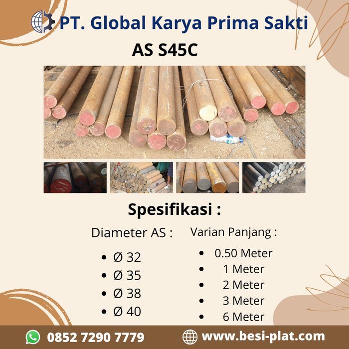 Jual Besi AS S45C Diameter 40mm x 2 Meter - Kota Tangerang - Global ...