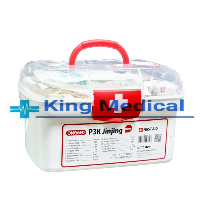 Jual Kotak P3K Onemed Jinjing Kotak Obat + Isi (15 item)/First Aid ...