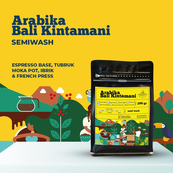 Jual Biji Kopi Arabika Bali kintamani - Djaloe Coffee Roastery - 200 ...