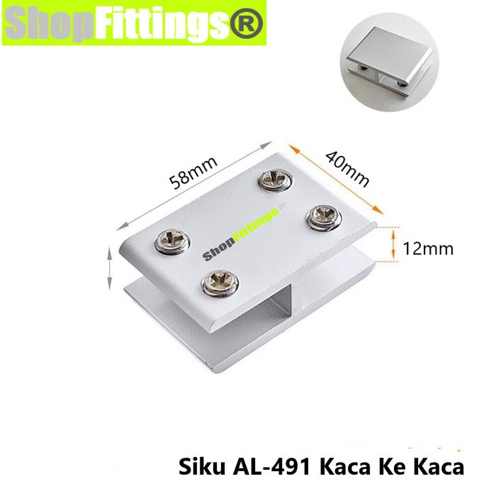 Jual Braket Kaca Klem Jepit Sudut Sambungan Clip Glass Clamp Corner ...