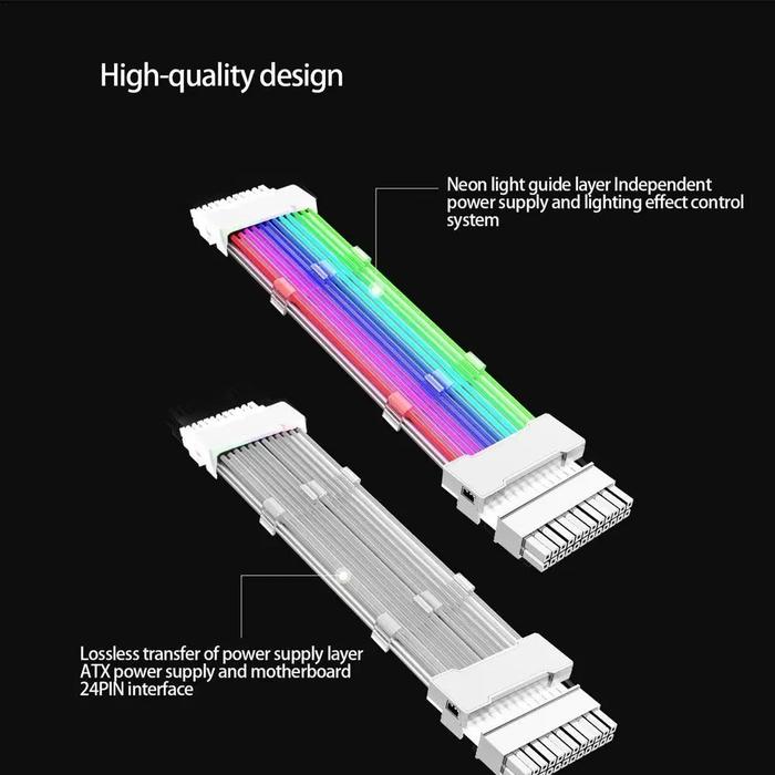 Jual Argb Extension 18awg Kabel Atx 24 Pin Gpu 8pin Setara Lian Li ...
