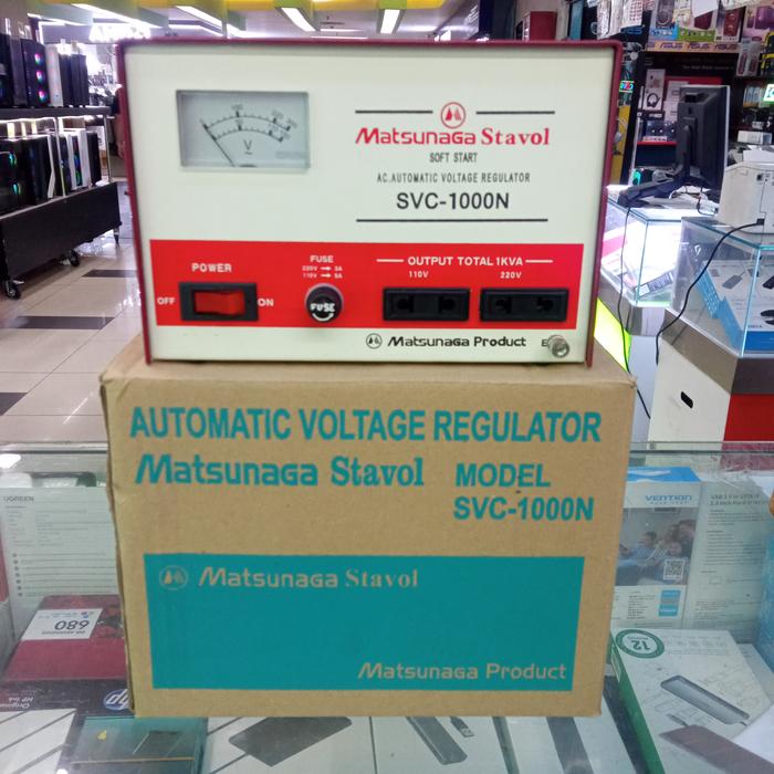 Jual STABILIZER MATSUNAGA SVC-1000N Penstabil Tegangan Listrik 1000 ...