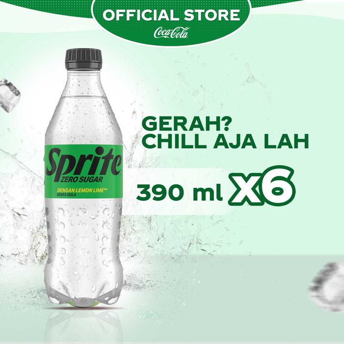 Promo Sprite Zero Lemon Lime Minuman Soda - Botol 390ml - x6 Pcs - Kota ...