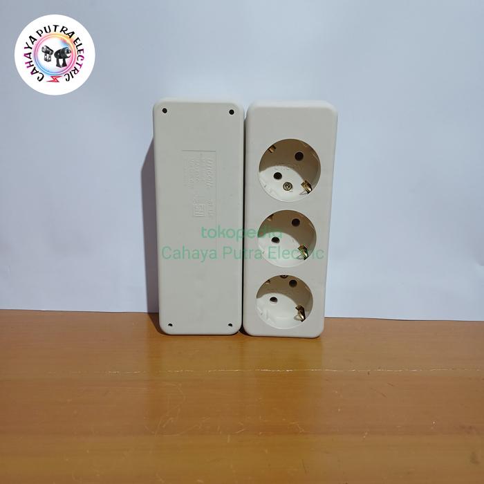 Jual Stop kontak arde UTICON 3 Lubang ST-138 terminal kuningan asli ...