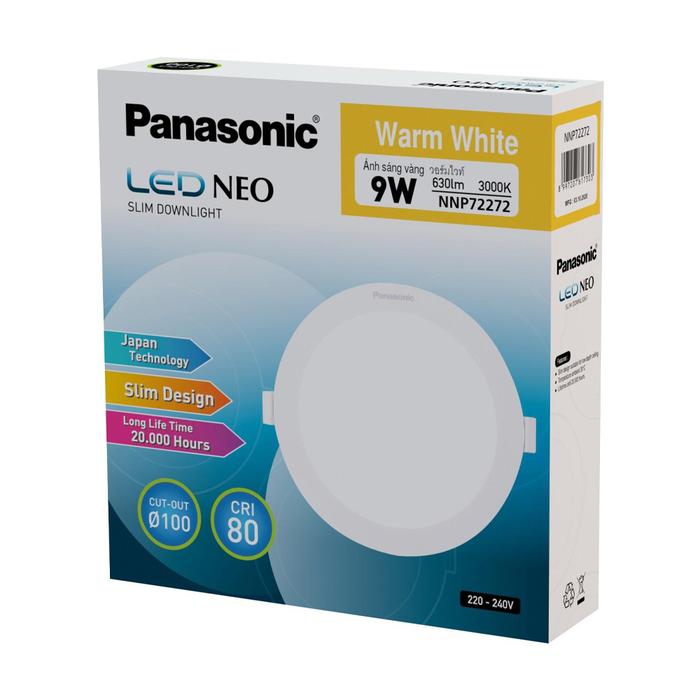 Jual PANASONIC Downlight LED NEO Slim 9W 9 Watt 3000K NNP72272 Warm ...