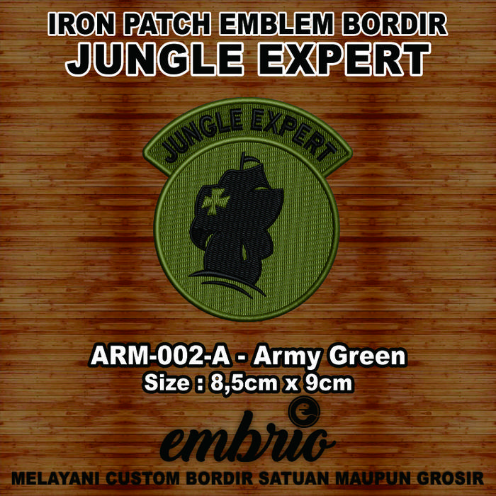 Jual ARM-002 Patch JUNGLE EXPERT REGULATION US ARMY Patches Emblem - 8 ...