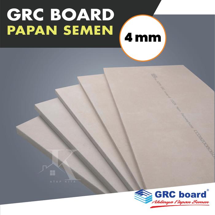 Jual GRC Board 4 mm / Papan GRC / Fiber Semen / GRC Board / 1.22 X 2.44 ...