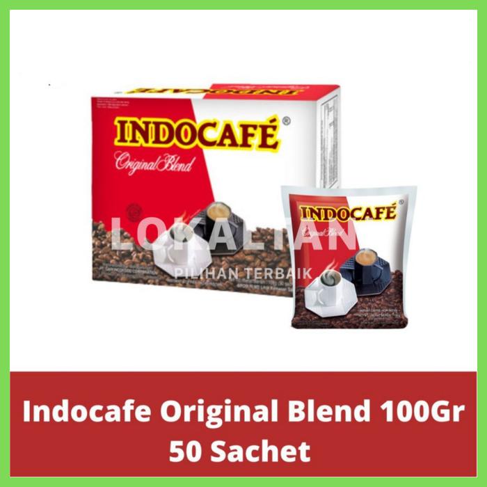 Jual Kopi Indocafe Original Blend 1 Box Isi 50 Sachet Premium Pack ...