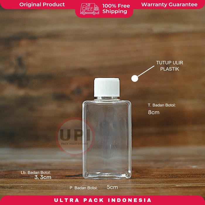 Jual BOTOL PET BOKO KOTAK 100ML CLEAR & TUTUP ULIR PLASTIK PUTIH - Kota Tangerang - ULTRA PACK ...